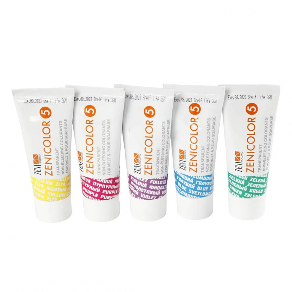 Комплект боя / оцветители за сапун 5 цвята x 30 грама | NewAge.bg