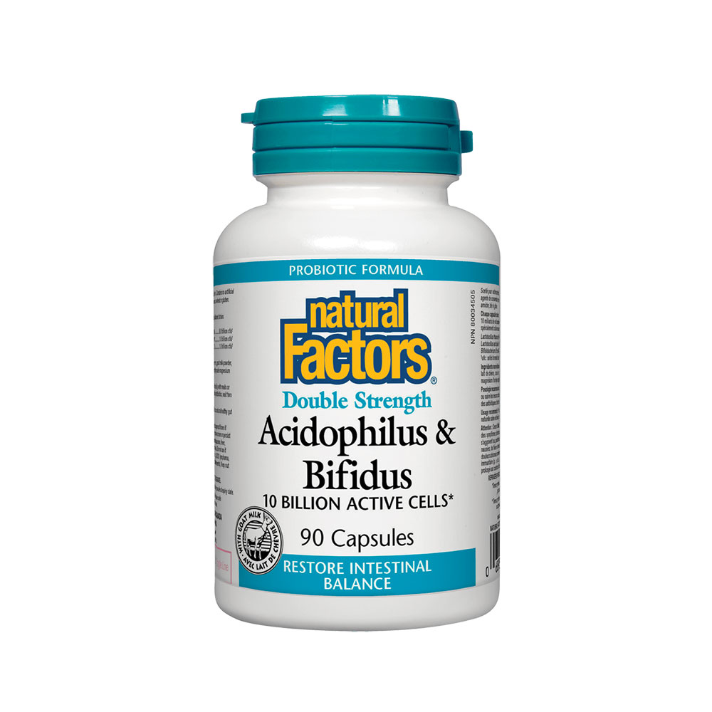 АЦИДОФИЛУС + БИФИДУС DOUBLE STRENGTH 10 милиарда активни пробиотици ...
