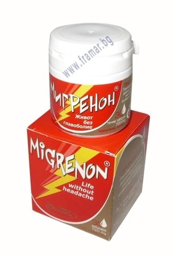 МИГРЕНОН - премахва главоболието - течни капсули 720 мг. х 30, BOROLA ...