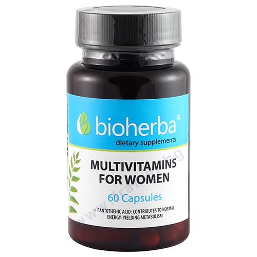 БИОХЕРБА МУЛТИВИТАМИНИ ЗА ЖЕНИ + ПАНТОТЕНОВА КИСЕЛИНА капсули * 60 | NewAge.bg