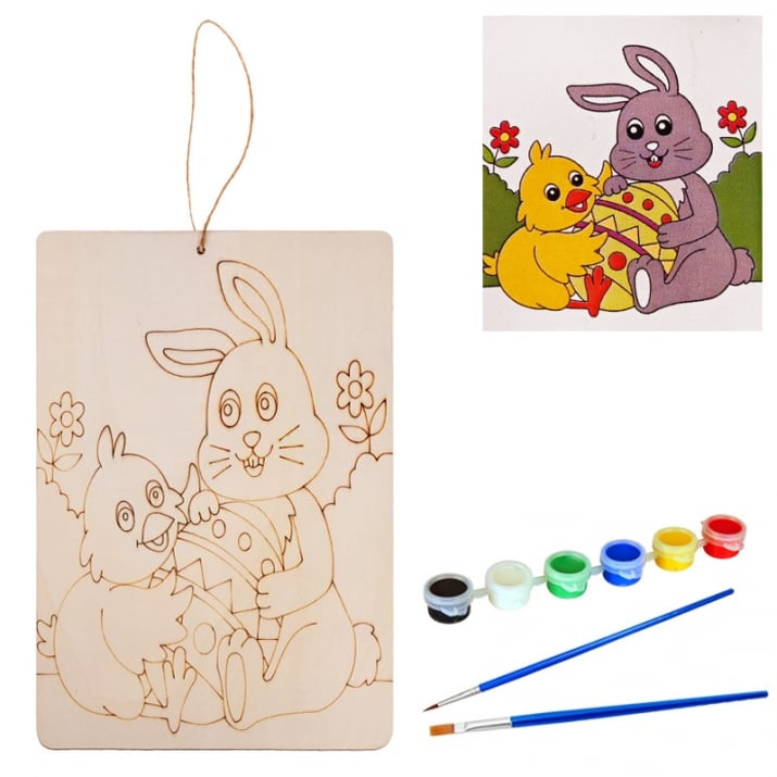 Комплект за творчество Великденско пано /дърво/ | NewAge.bg