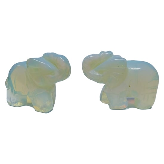 Фигурка на Папагал от полускъпоценни камъни Оникс Доломит Аметист Фигурки на Слонче от